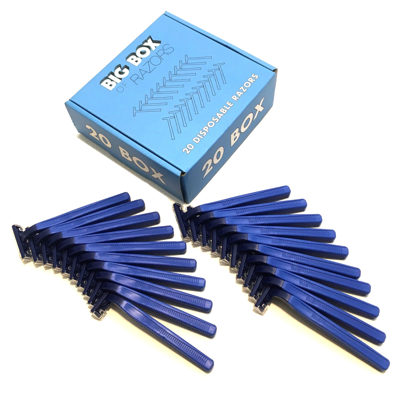20 Box of Premium Blue Razors – Big Box of Razors