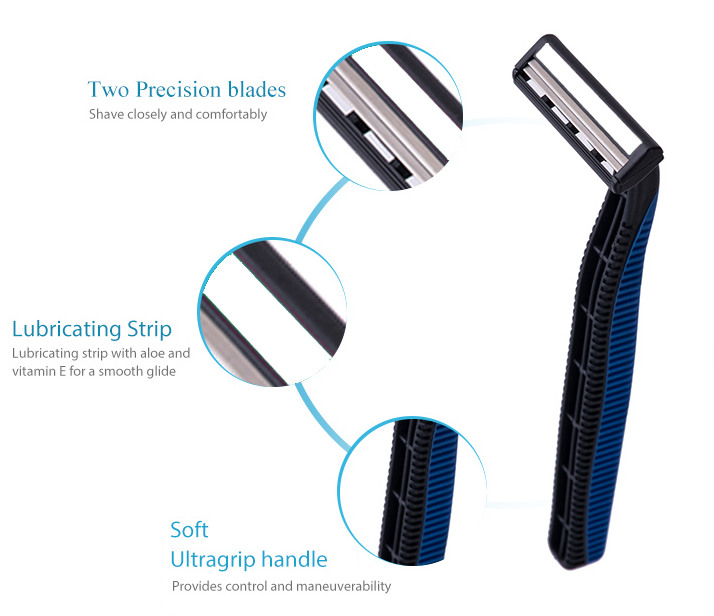 40 Box of Bulk Disposable Twin Blade Razors for Men and Women – Big Box ...